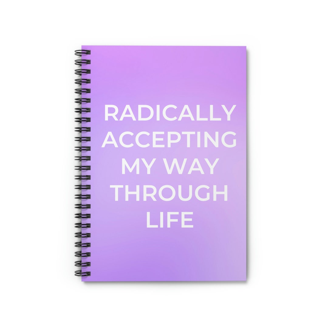 BPD Notebook, DBT Journal, Mental Health Diary, Radical Acceptance ...
