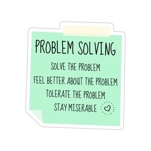 DBT Skills Sticker, Problem Solving, Radical Acceptance, Wise Mind, BPD ...