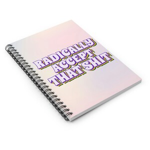 BPD Notebook, Radical Acceptance, DBT Notebook, Self Care Journal ...