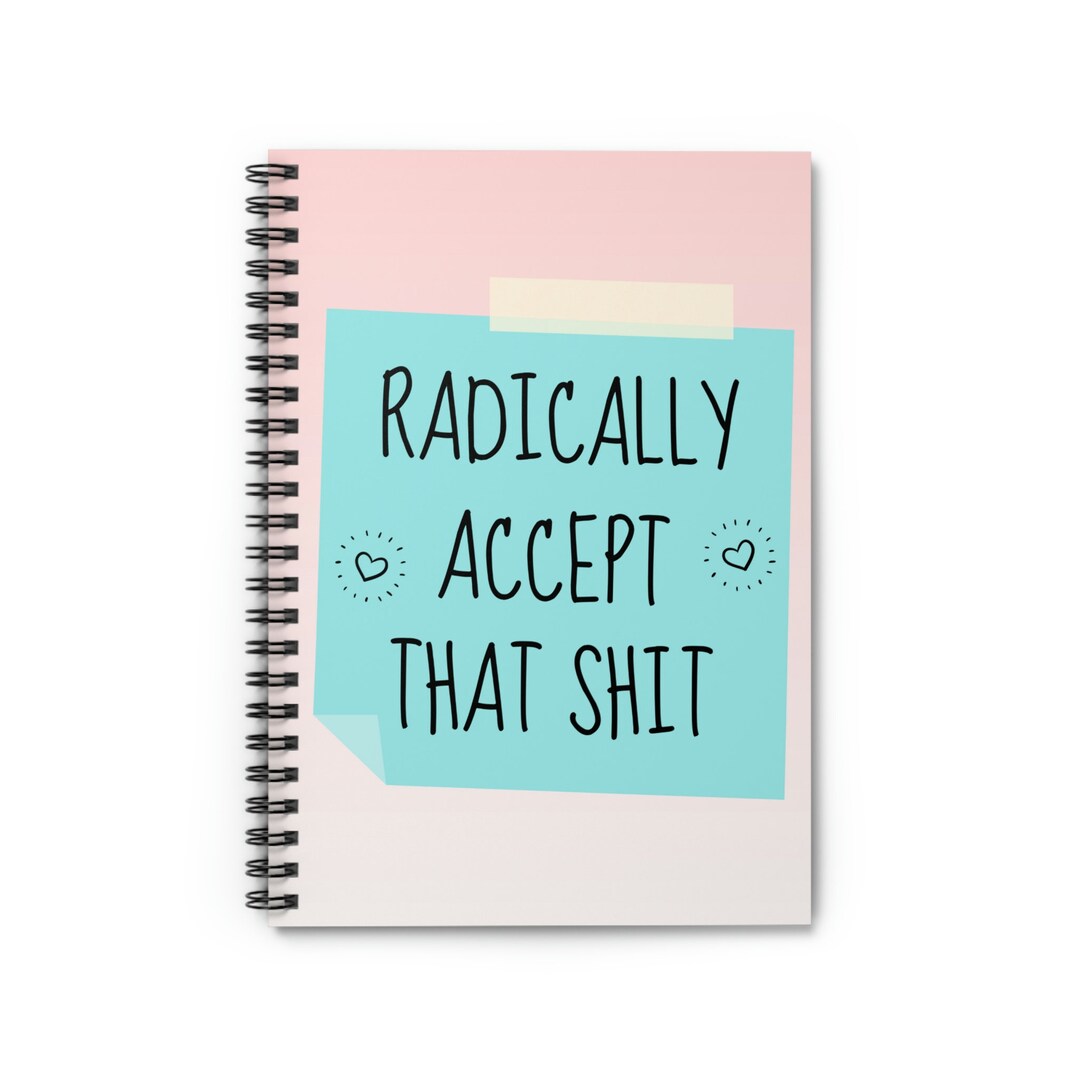 BPD Notebook, Radical Acceptance, Wise Mind, DBT Notebook, Therapy ...