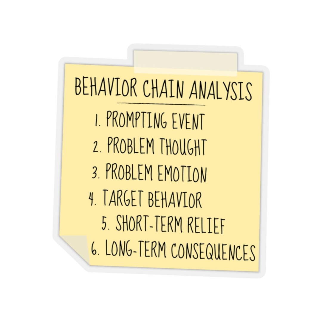 BPD Sticker, Chain Analysis, DBT Skill, Radical Acceptance, Wise Mind ...