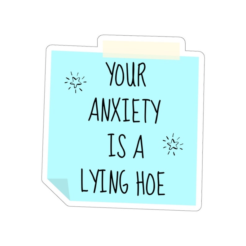 Anxiety Sticker Affirmation Sticker Sticky Note Anxiety - Etsy