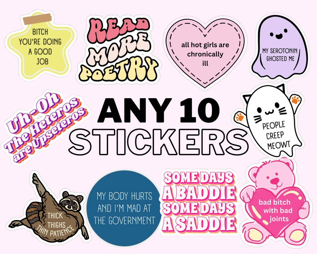 Mental Health Sticker Pack, Chronic Illness Stickers, Anxiety Stickers ...