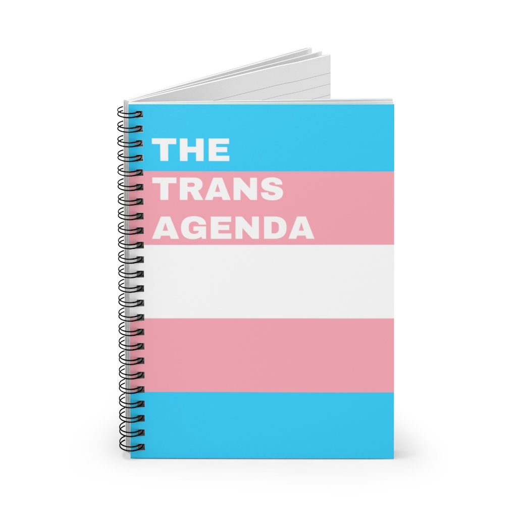 The Trans Agenda Spiral Notebook Lined Notebook Funny Trans - Etsy