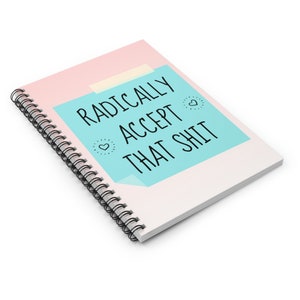 BPD Notebook, Radical Acceptance, Wise Mind, DBT Notebook, Therapy ...