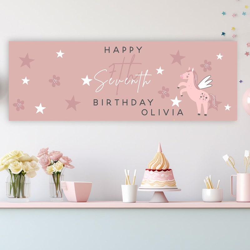 Girl Birthday Banner - Etsy