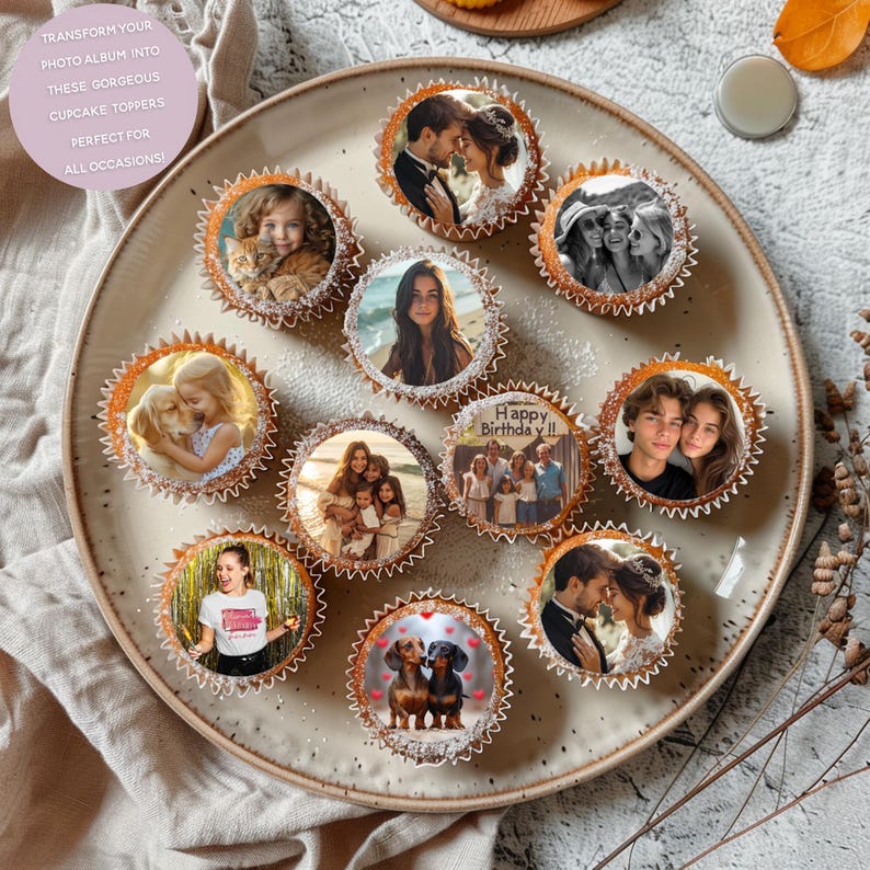 Personalised Cake Topper Bundle Includes: Custom Photo & Text Edible ...