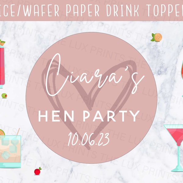 Rice Paper Cocktail Toppers - Etsy