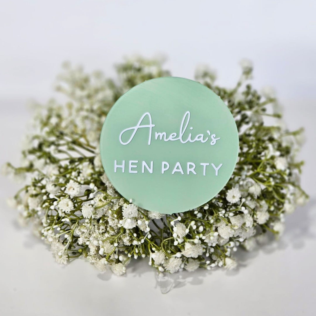 Custom Hen Do D2 Party Cake Topper | Decorative Hand Painted Cake ...