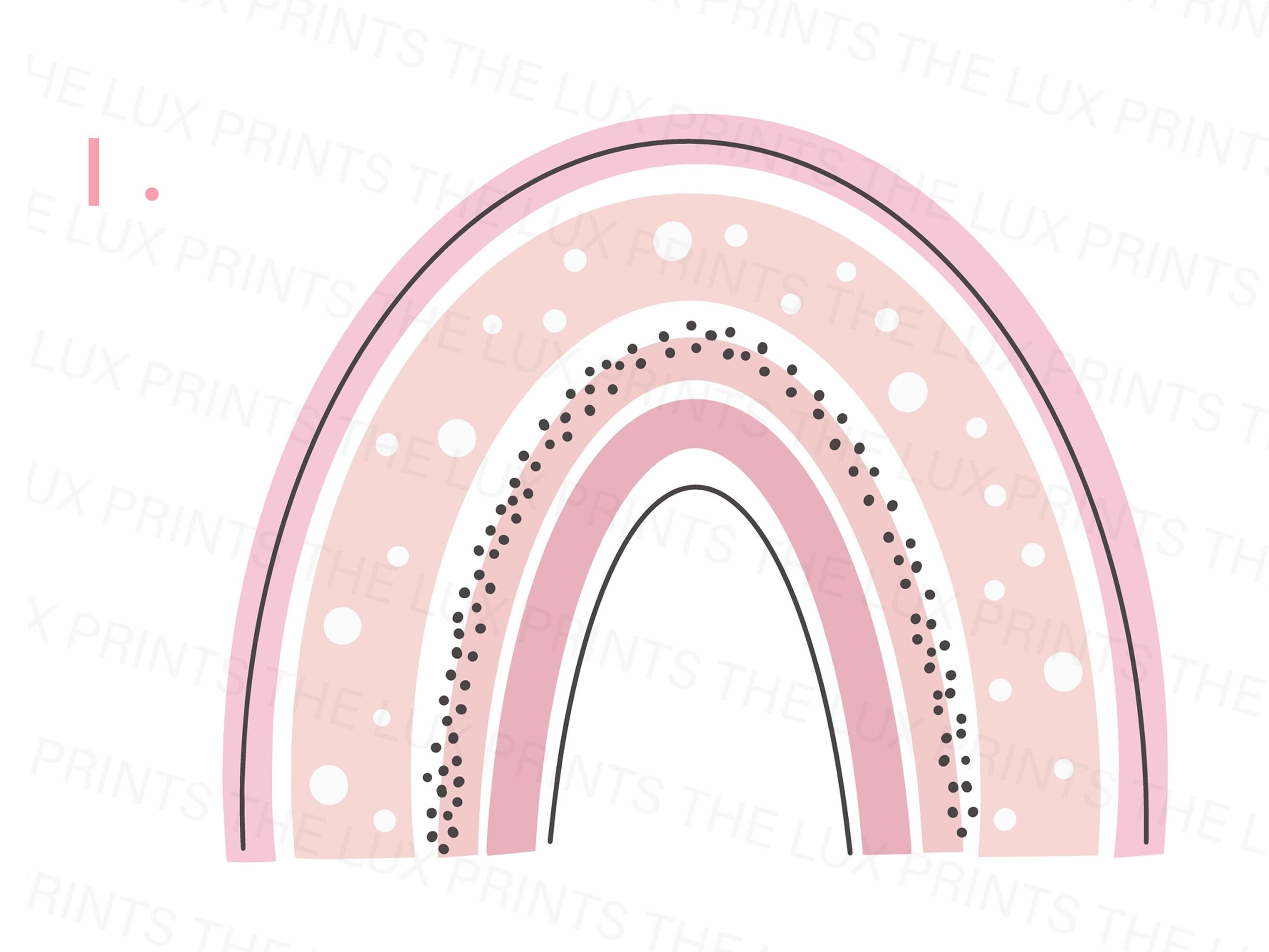 Pink Rainbow Decal Iron on Transfer Heat Transfer Decals - Etsy UK