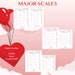 Valentine's Scales Worksheets - Music Theory - Music Education - Etsy