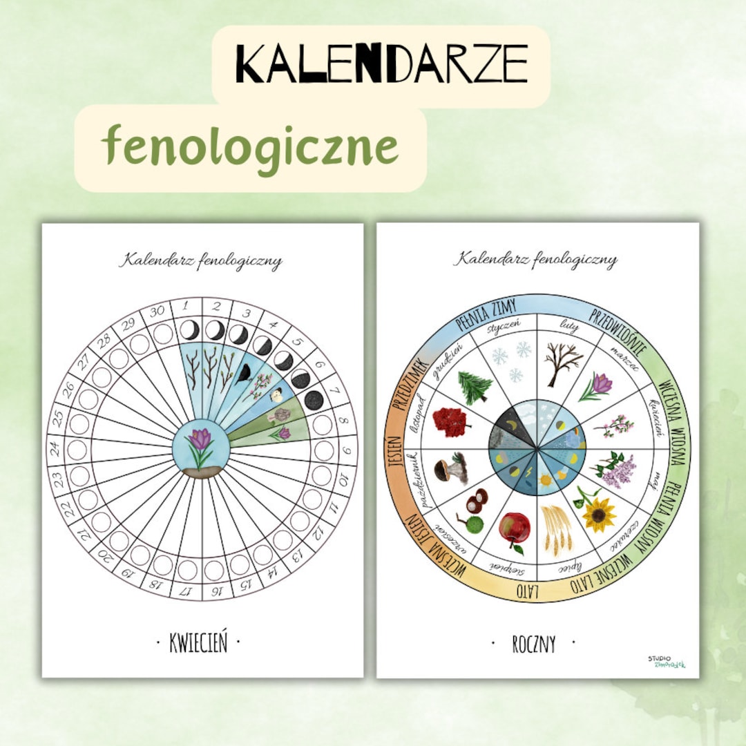 Phenological Calendars Monthly and Annual Calendars Nature Observation ...