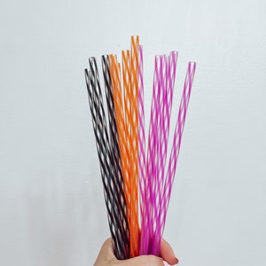 Reusable Halloween Straw Swirl Straw Spooky Straws Spooky - Etsy