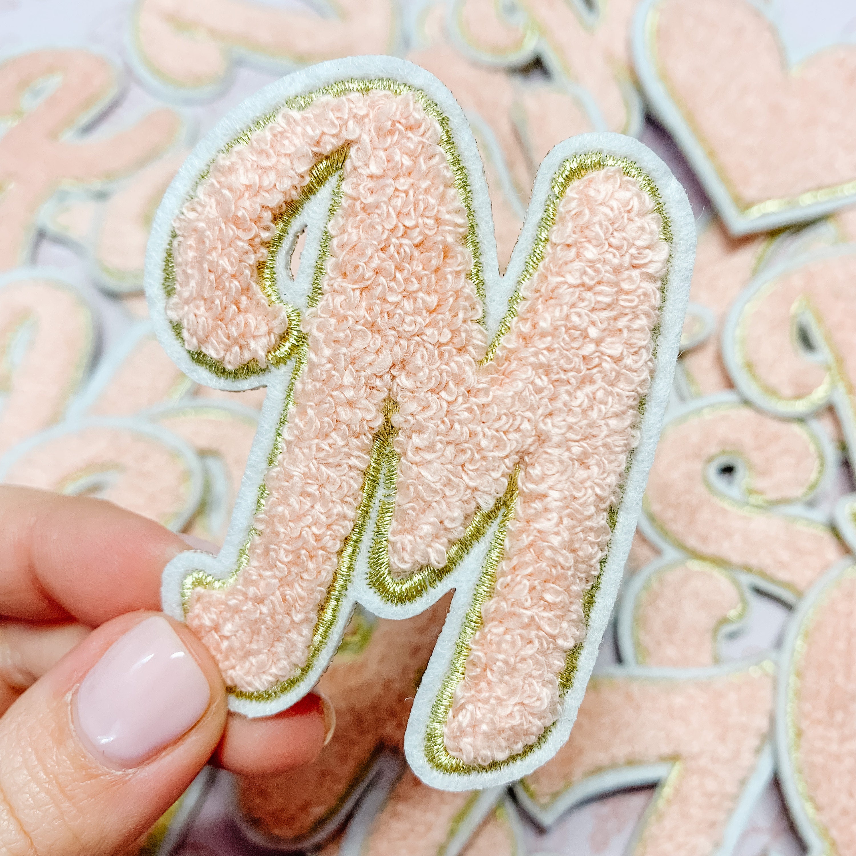 The Letter M In Pink Glitter