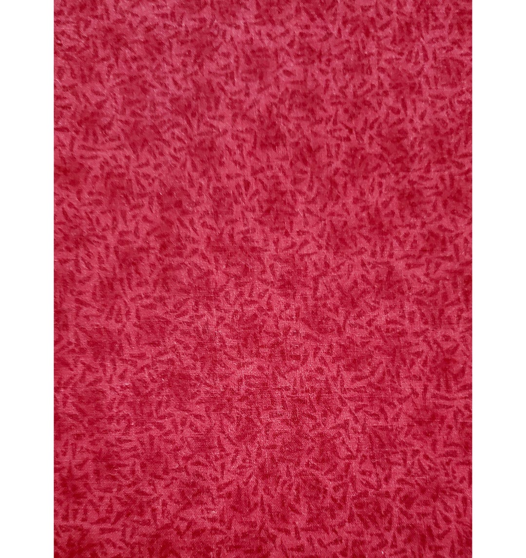 Vintage Cranberry Red Abstract Tone on Tone Print Cotton From the Dream ...
