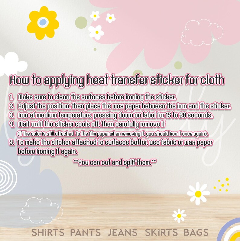 DFT Iron on Heat Transfer Sticker for Cloth Clouds Sky Universe Theme ...