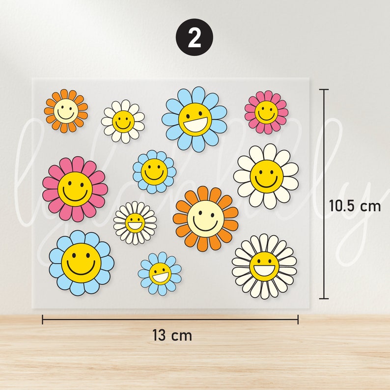 DFT Iron on Heat Transfer Sticker for Cloth Flower Daisy Sunflower DIY ...
