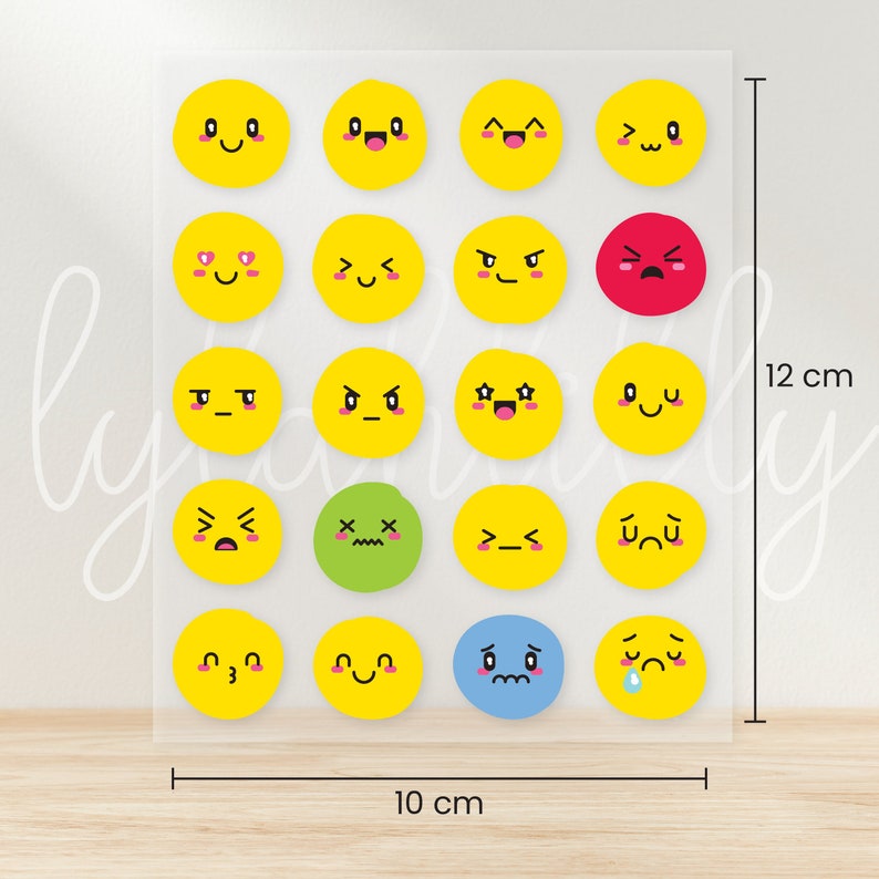 DFT Iron on Heat Transfer Sticker for Cloth CUTE Emoji DIY - Etsy