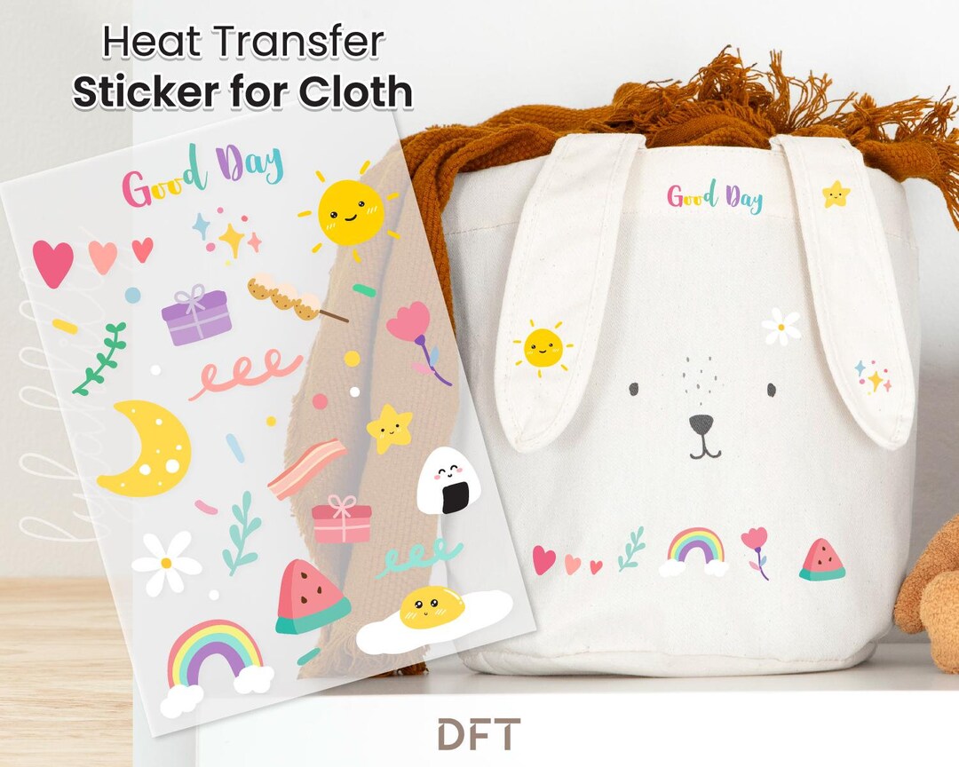 DFT Iron on Heat Transfer Sticker for Cloth Good Day Sunshine Theme DIY ...