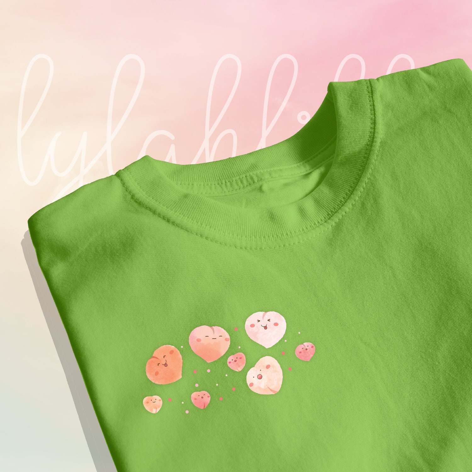 DFT Iron on Heat Transfer Sticker for Cloth CUTE Peach Emoji DIY - Etsy