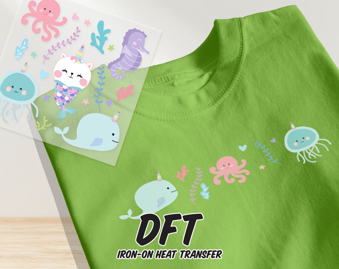 DFT Iron on Heat Transfer Sticker for Cloth CUTE Sea Creatures DIY - Etsy