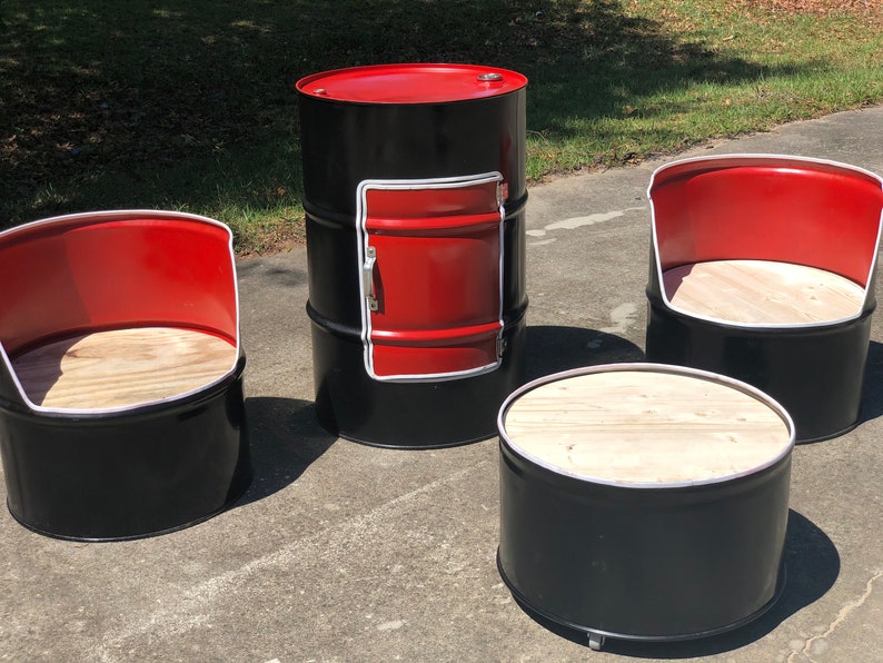 Repurposed Handcrafted Barrel Furniture - Etsy