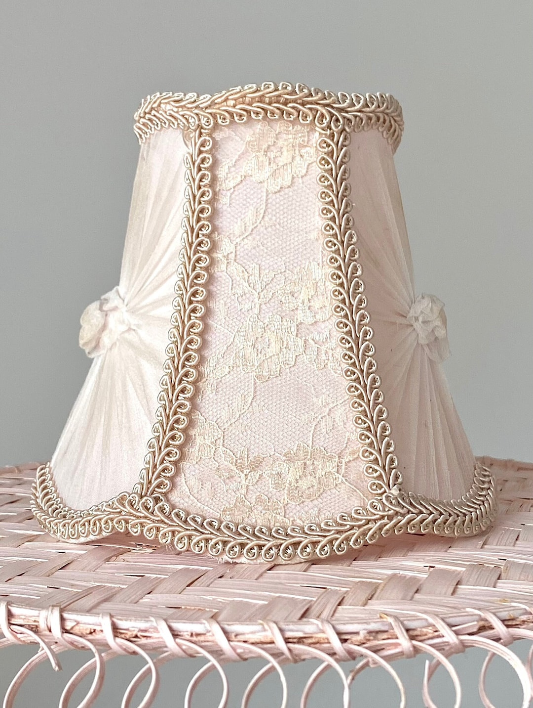 Adorable Soft Pastel Pink Lamp Shade. French Petite With Beautiful ...