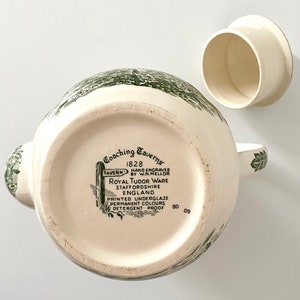 Coaching Caverns Royal Tudor Ware Staffordshire. Green and off White ...