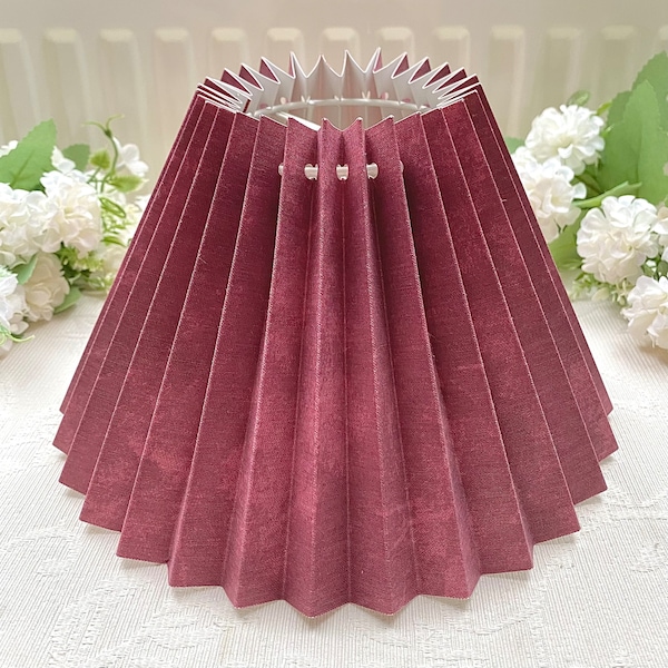 Burgundy Pleated Lamp Shade - Etsy