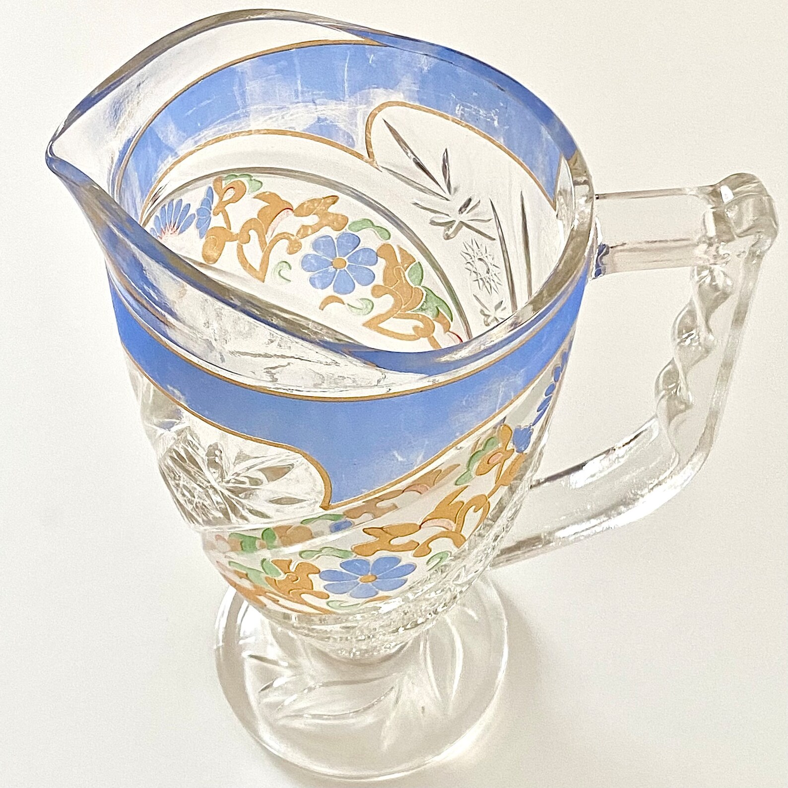 Lemonade Pitcher Antique Art Deco Beautiful Floral - Etsy