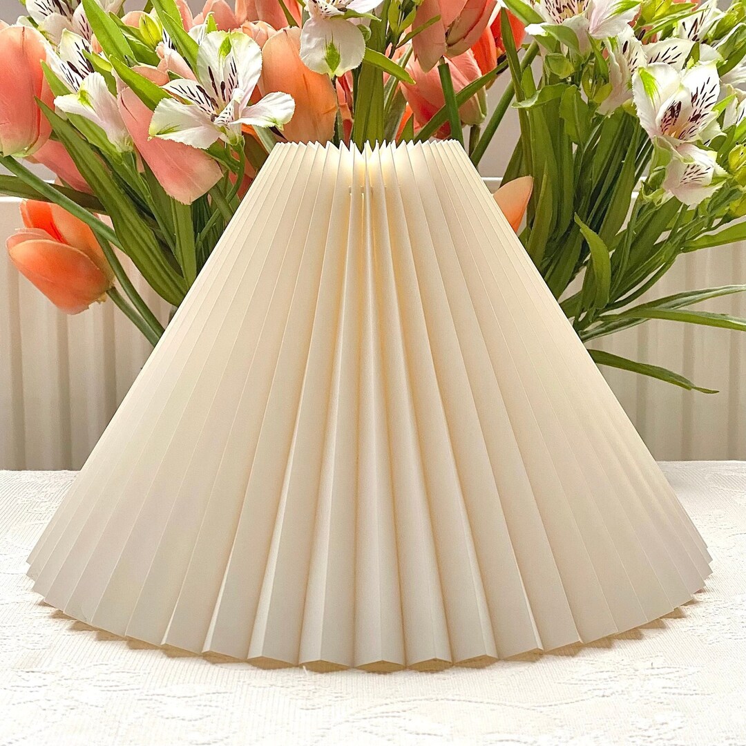 Non Fabric Creamy off White Lamp Shade With Clip on Frame. Scandinavian ...