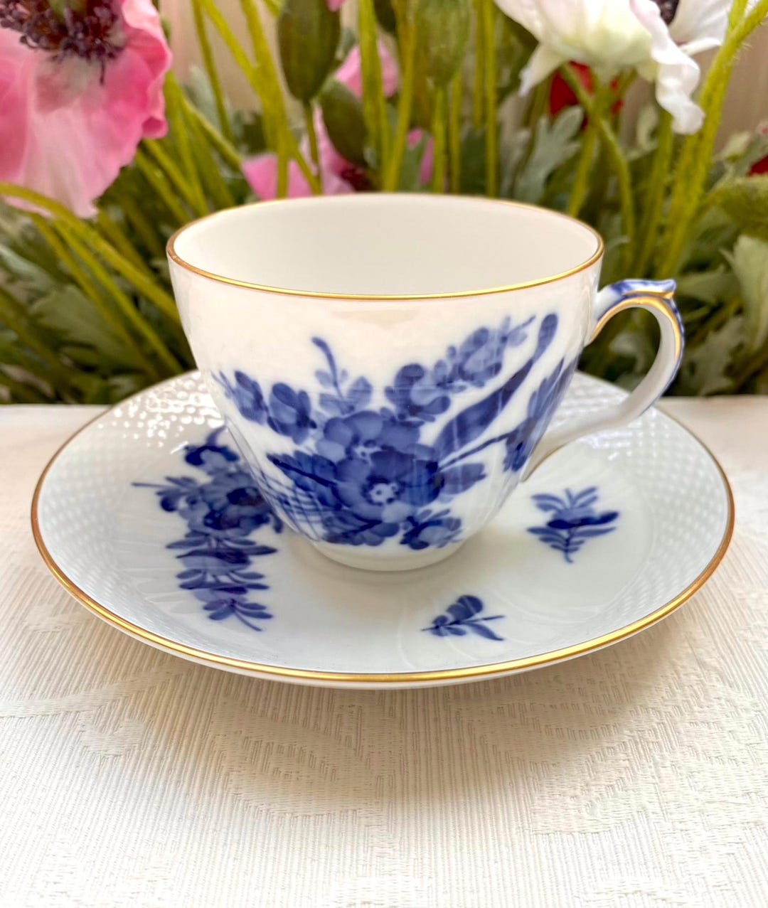 Gold Trim No. 1870 Royal Copenhagen First Class Cup and Saucer Set ...