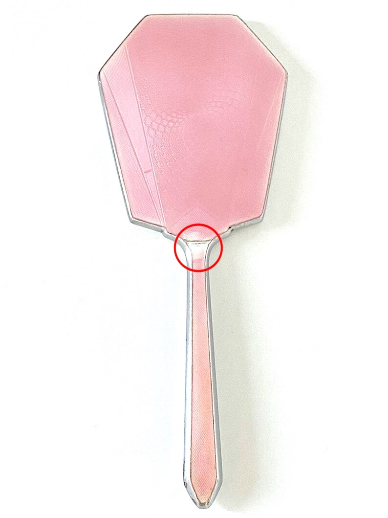 Pastel Pink Enamel Art Deco Hand Mirror With Silver Tone. Rare - Etsy