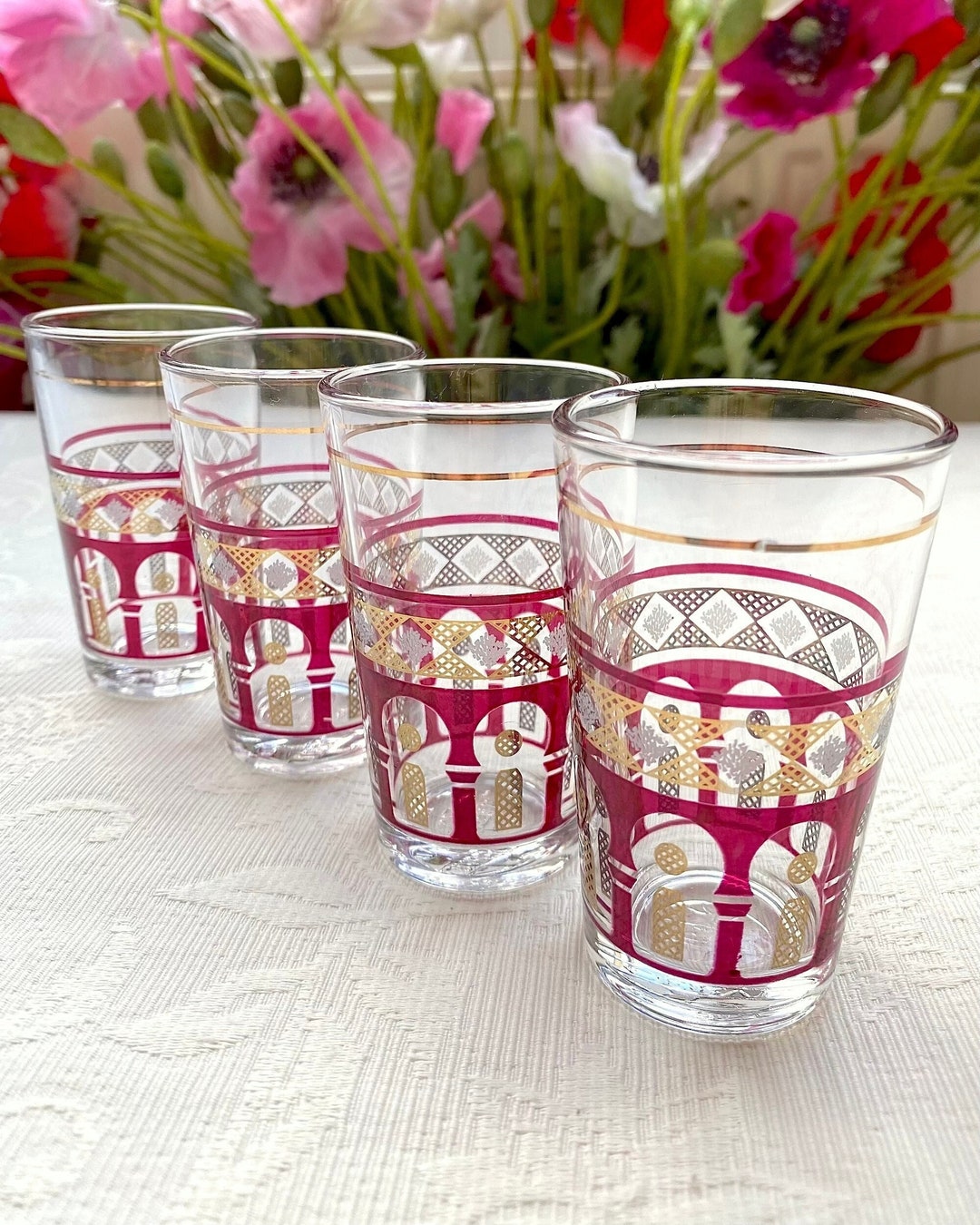 Cerve Italy Ruby Red Motive and Gold Accent With Beautiful Details ...