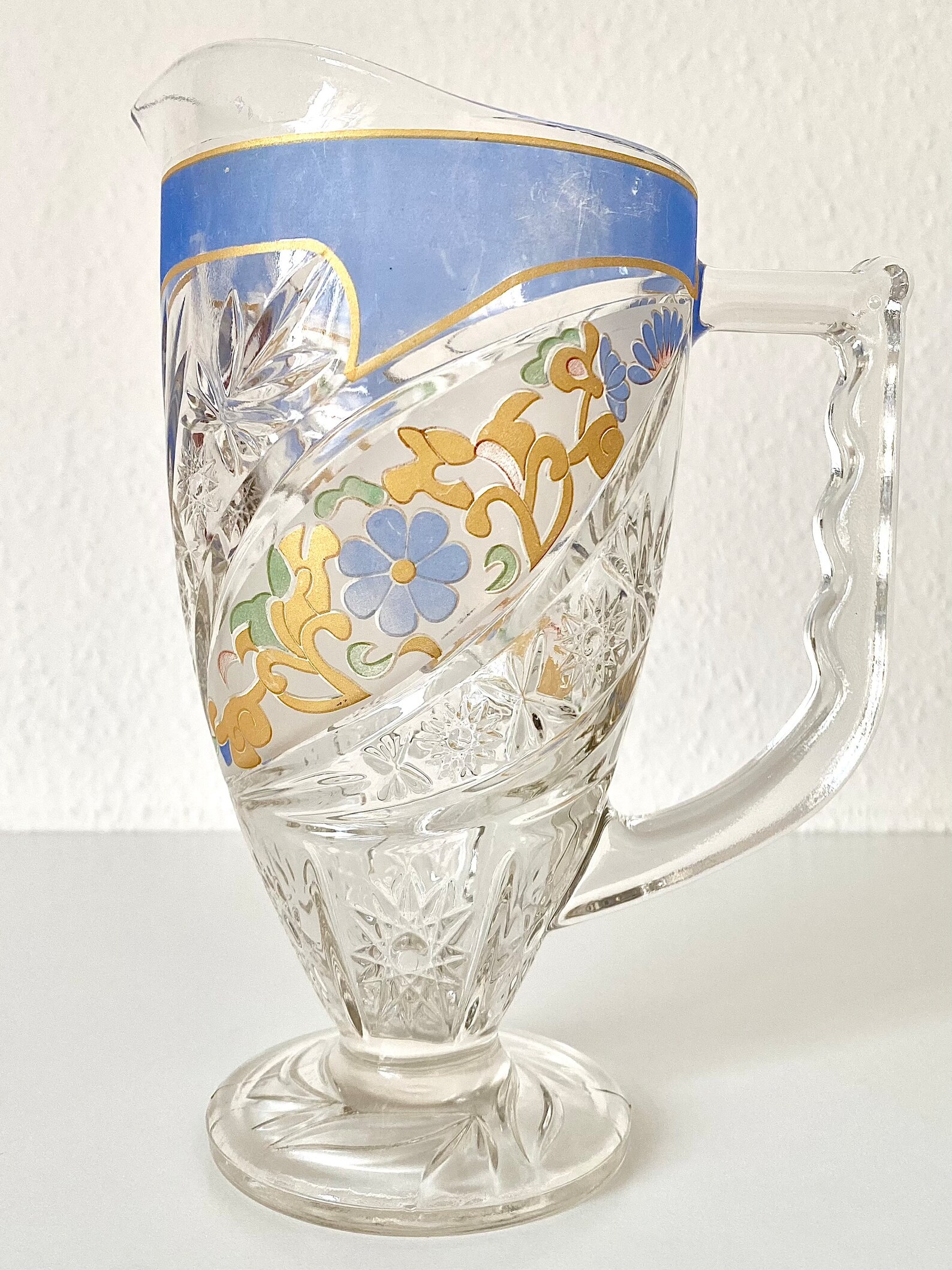 Lemonade Pitcher Antique Art Deco Beautiful Floral - Etsy