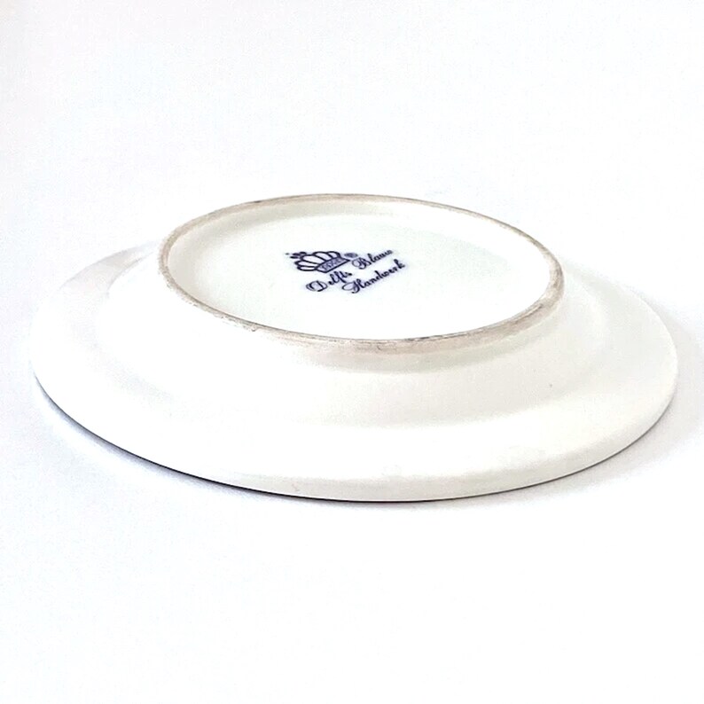 Blue Delfts Antique Small Round Plate With Dutch Motive. Made - Etsy