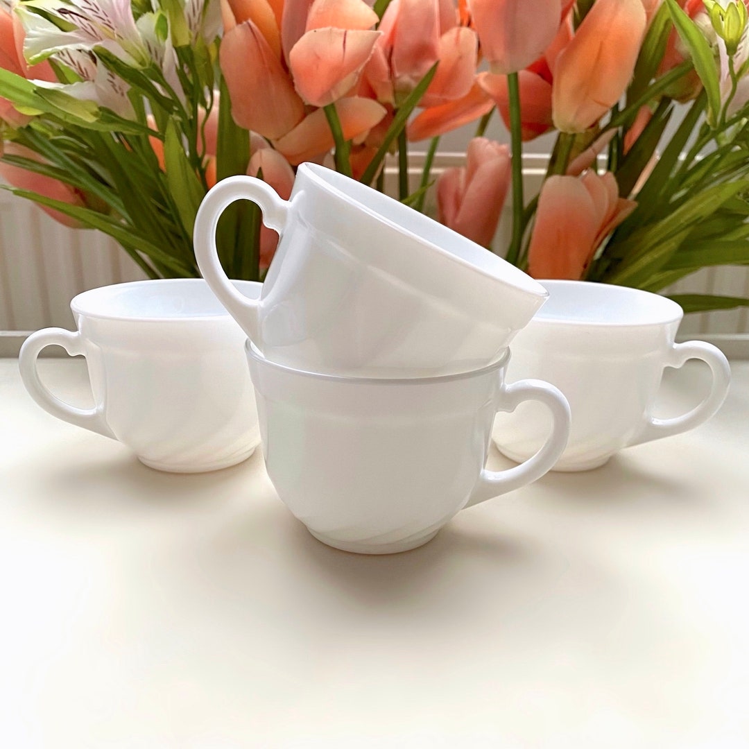 Price is for 1 Cup. Vintage Thick and Sturdy Glass Cup With Swirl ...