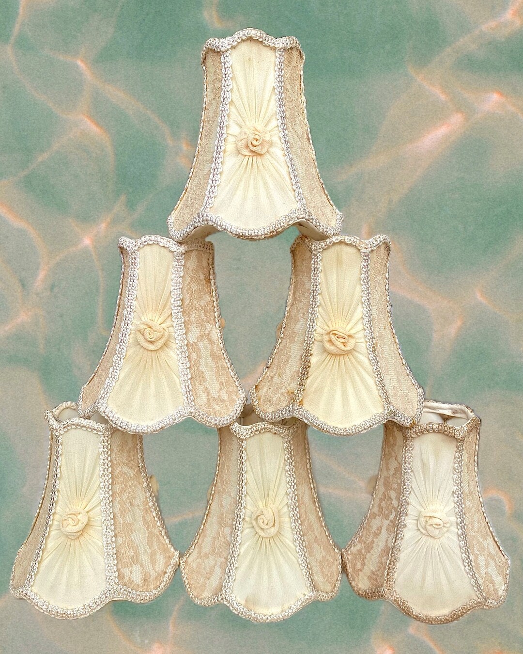 Beautiful Creamy off White Parisian French Petite Lamp Shades. Lace ...