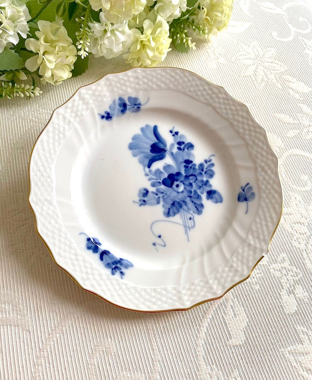 First Class No. 1626 Classic Curved "blå Blomst" Blue Flower Motive ...