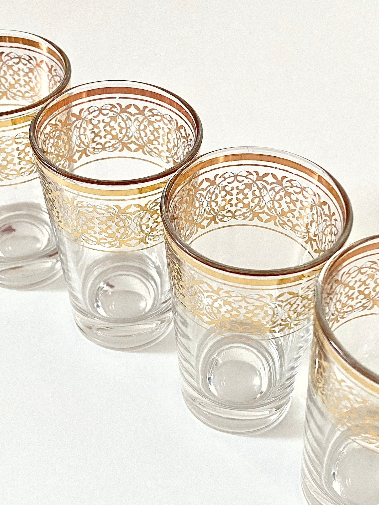 Vintage Parisian French Drinking Glass With Gorgeous Gold - Etsy