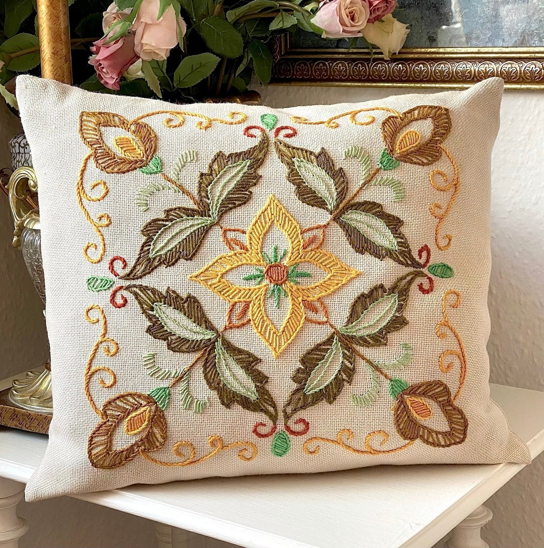 Beautiful Colors and Gorgeous Flowers Fine Needlepoint Artwork. Hand ...