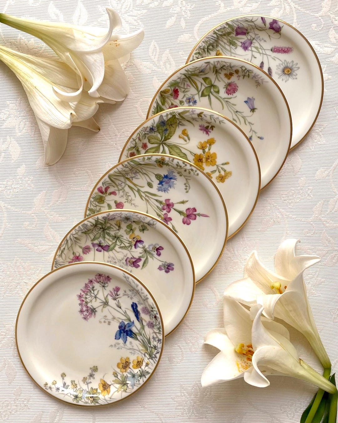 Price is for 1 Plate. 17 Cm Diameter Large Cake/side Plate With ...