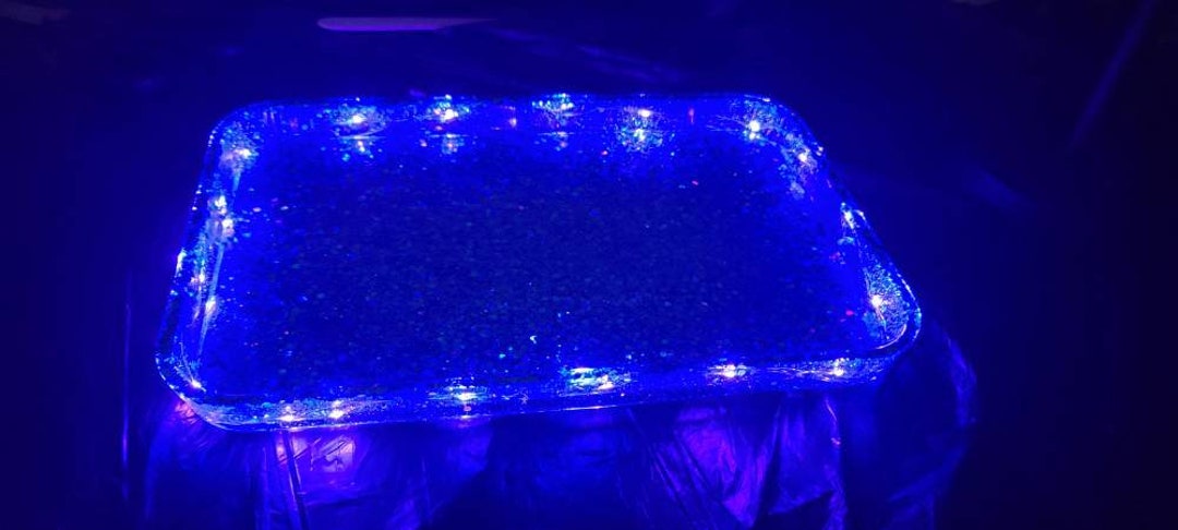 Custom Made Resin Rolling Tray/home Decor Multi-purpose Tray With LED ...