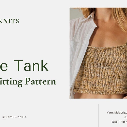 7PM TANK Knitting Pattern - Etsy