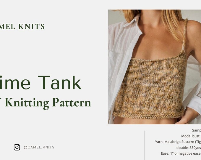 Anytime Tank DIY Knitting Pattern - Etsy