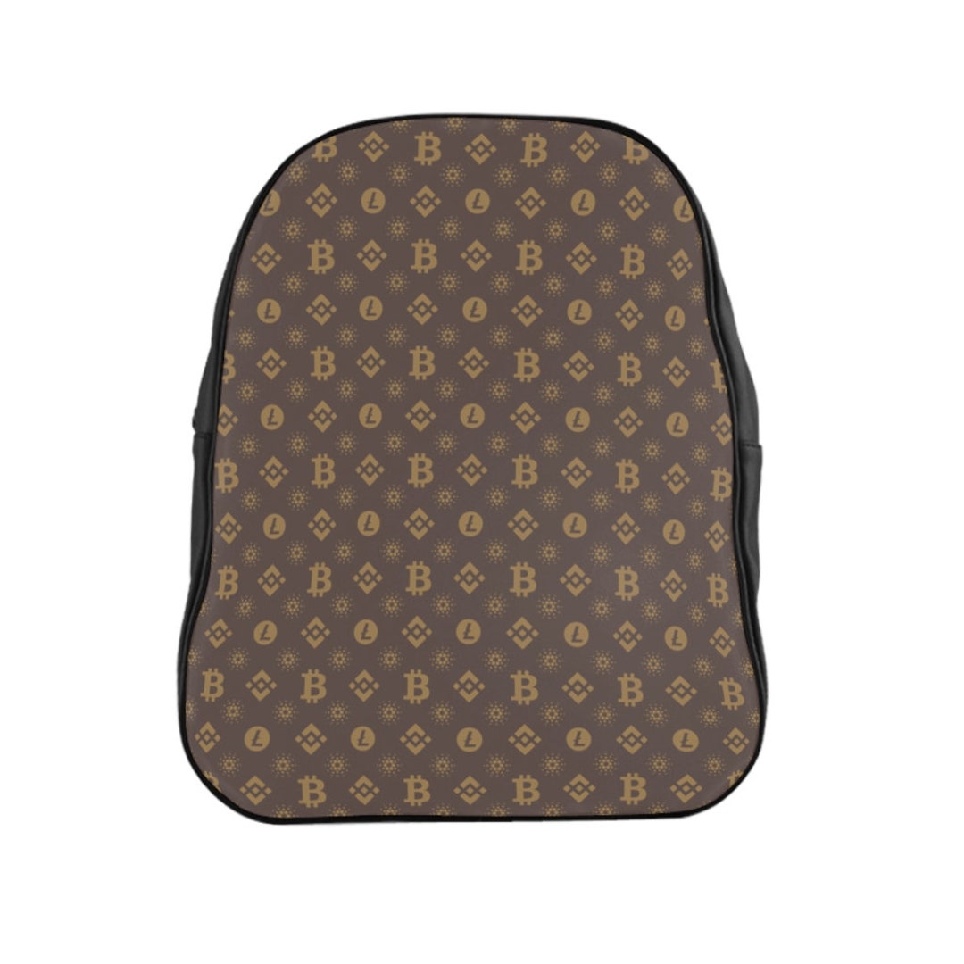 Cryptocurrency Check Pattern Backpack Crypto Bag Bitcoin Rucksack XRP ...