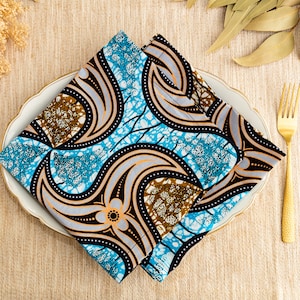 African Dinner Napkins, Cloth Napkins Colorful, Wax Print 100% Cotton ...