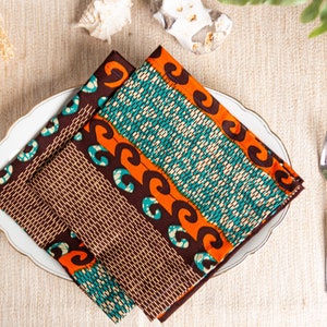 African Dinner Napkins, Cloth Napkins Colorful, Wax Print 100% Cotton ...