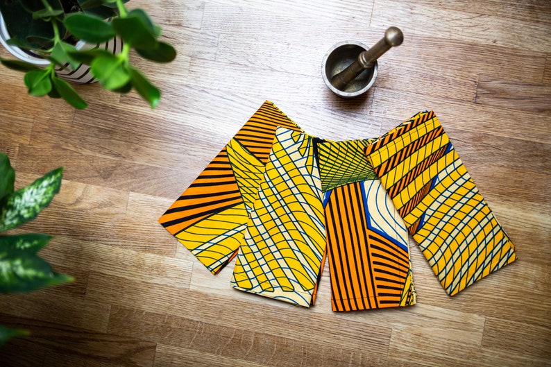 African Dinner Napkins Cloth Napkins Colorful Wax Print 100% - Etsy