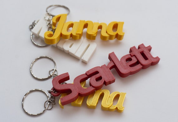 3D Name Tag Personalized Keychain 3D Printed Party Bag | Etsy